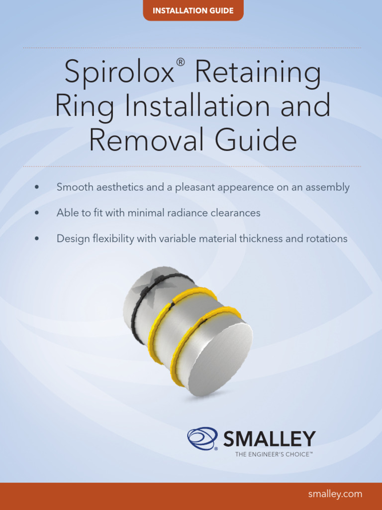 Spirolox Ring Installation and Removal Guide | PDF