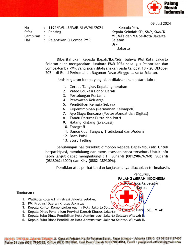 Juklak Dan Juknis Jumbara PMR 2024 | PDF