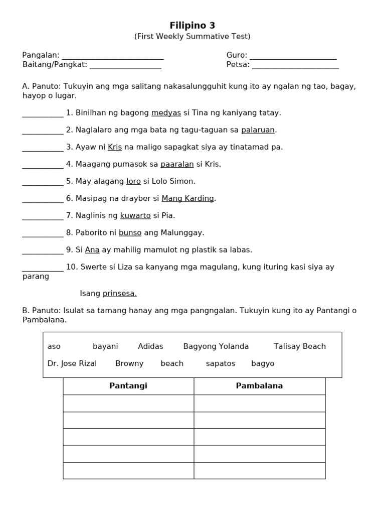 Filipino 3 | PDF