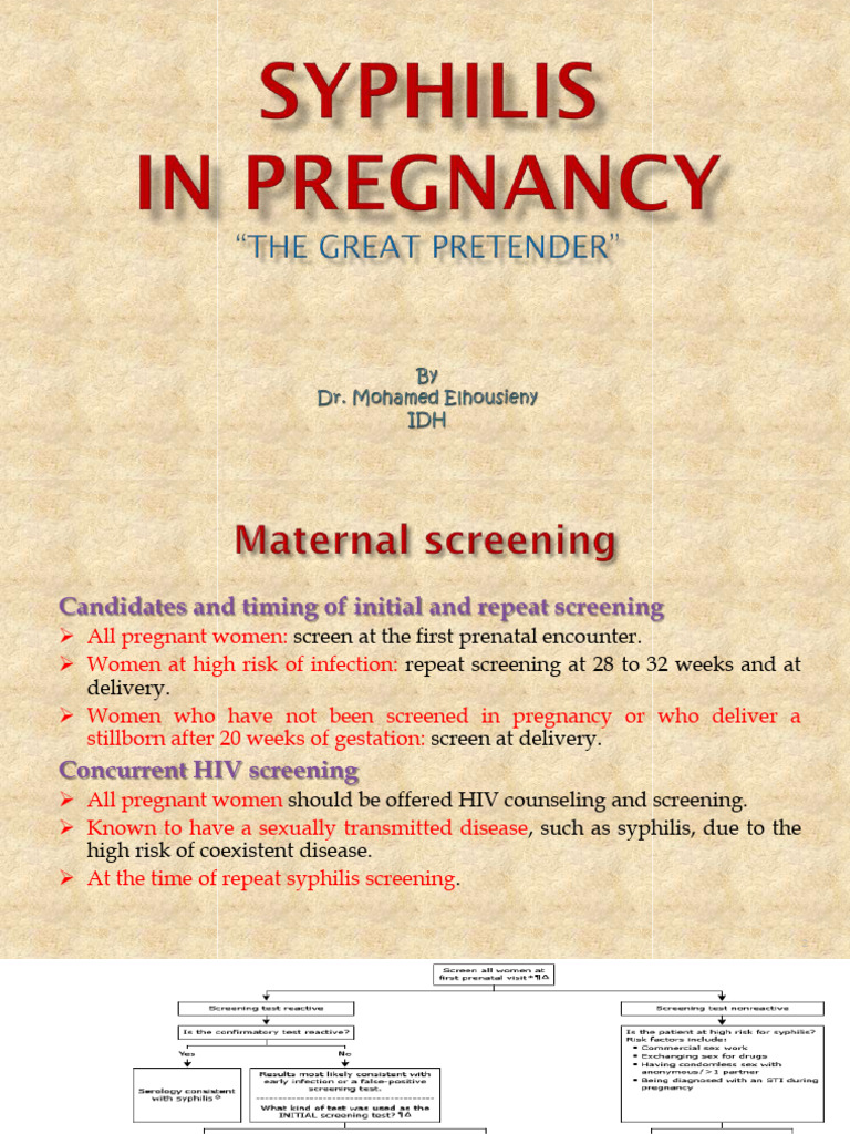 Syphilis in Pregnancy | PDF