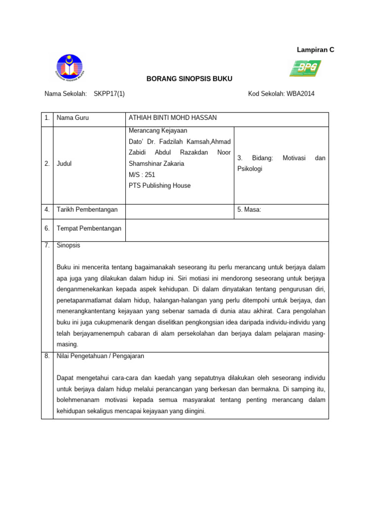 Ulasan Buku Merancang Kejayaan | PDF