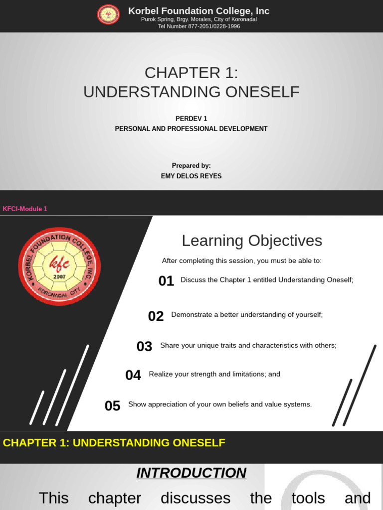 Week 1 Chapter 1 Understanding Onself 1 | PDF