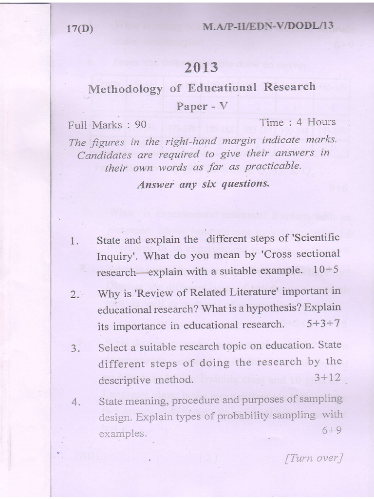 M.A. Part-II in Education - Paper5 | PDF
