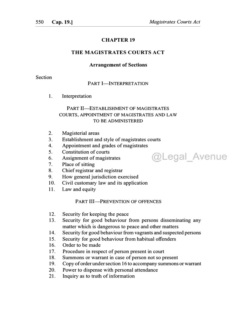 Magistrates Courts Act Overview | PDF | Magistrate | Bail