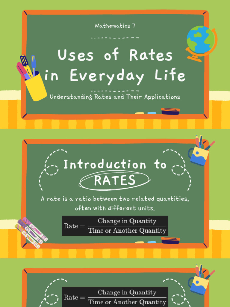 Rates in Everyday Life PDF | PDF