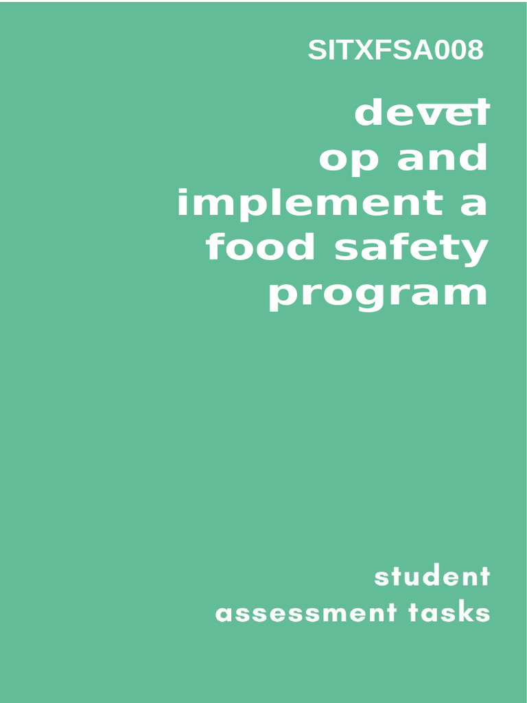 SITXFSA008 Student Assessment Tasks 2 | PDF