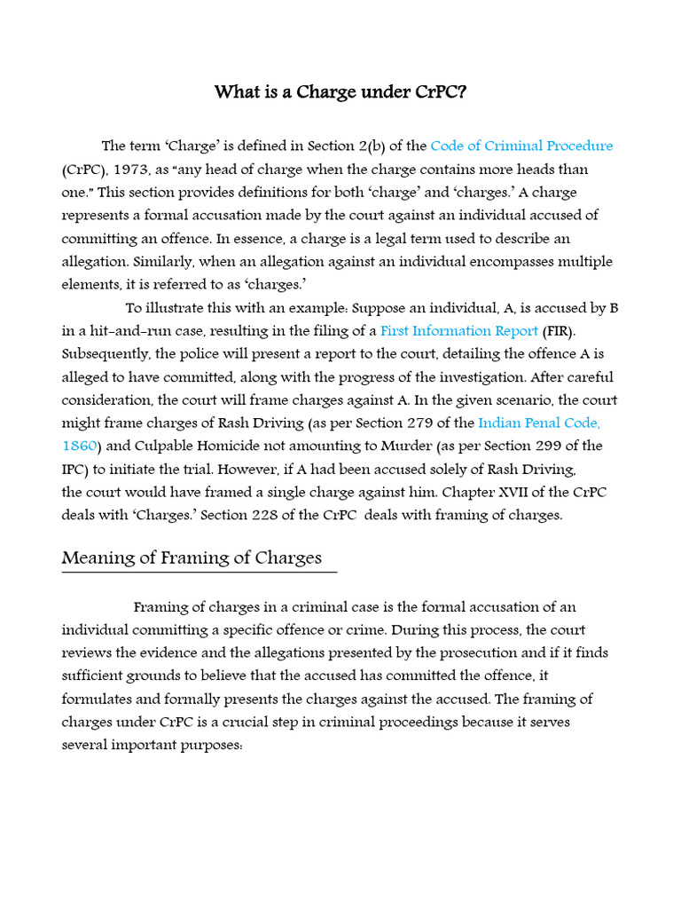 6.what Is A Charge Under CRPC | PDF