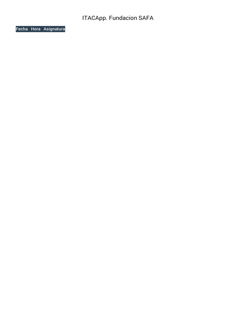 ITACApp. Fundacion SAFA | PDF