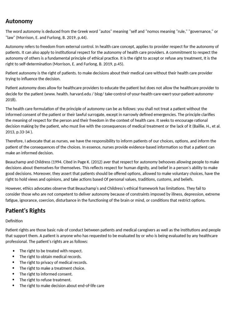 HealthCare Ethics. Consent | PDF