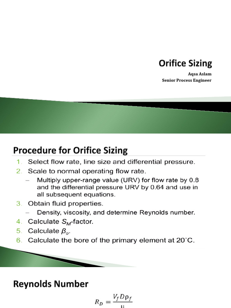 Orifice Sizing | PDF