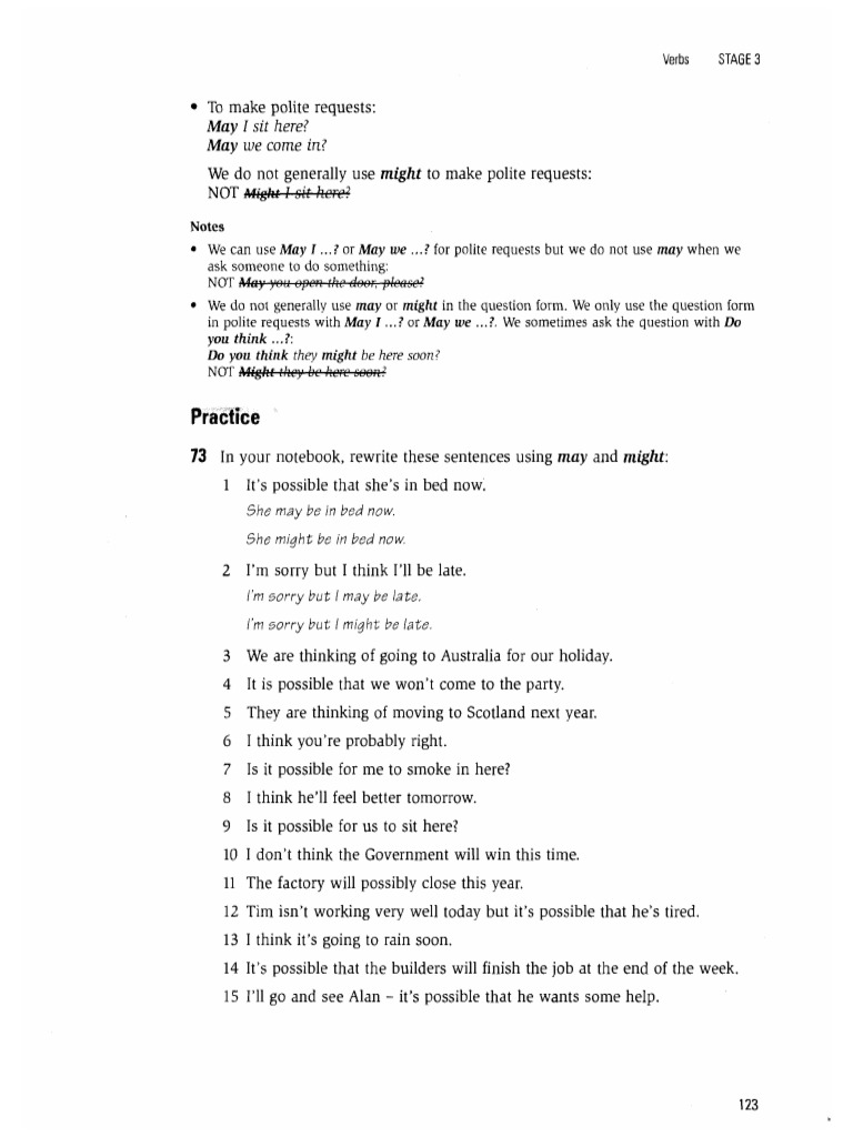 May:might Grammar Practice For Elementary Students - New Edition-128 | PDF