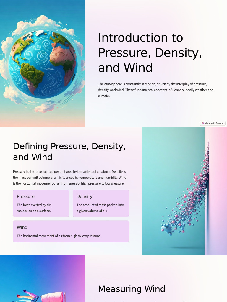 Introduction To Pressure Density and Wind 2 | PDF