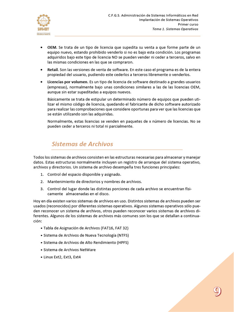 Tema 1. Sistemas Operativos | PDF