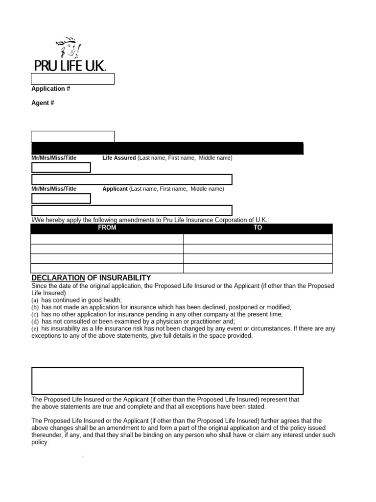 Amendment of Application | PDF