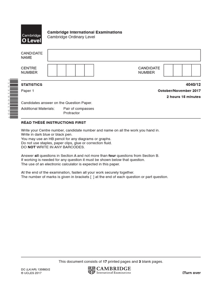 Cambridge Ordinary Level | PDF