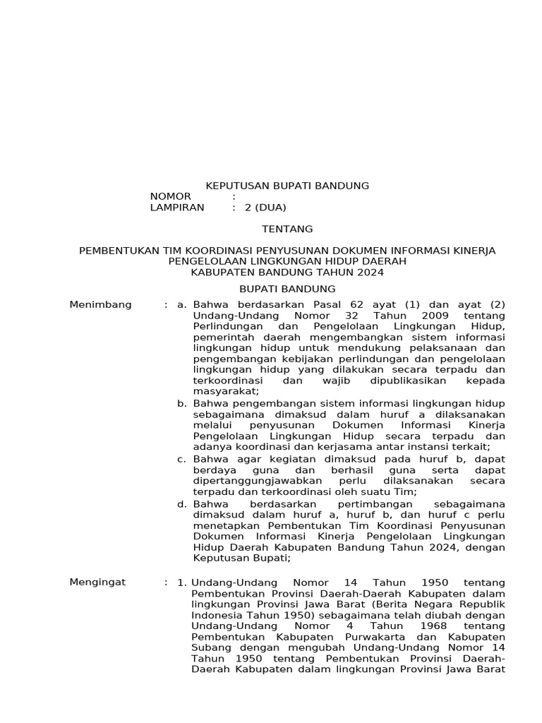 Draft SK DIKPLHD 2024 | PDF