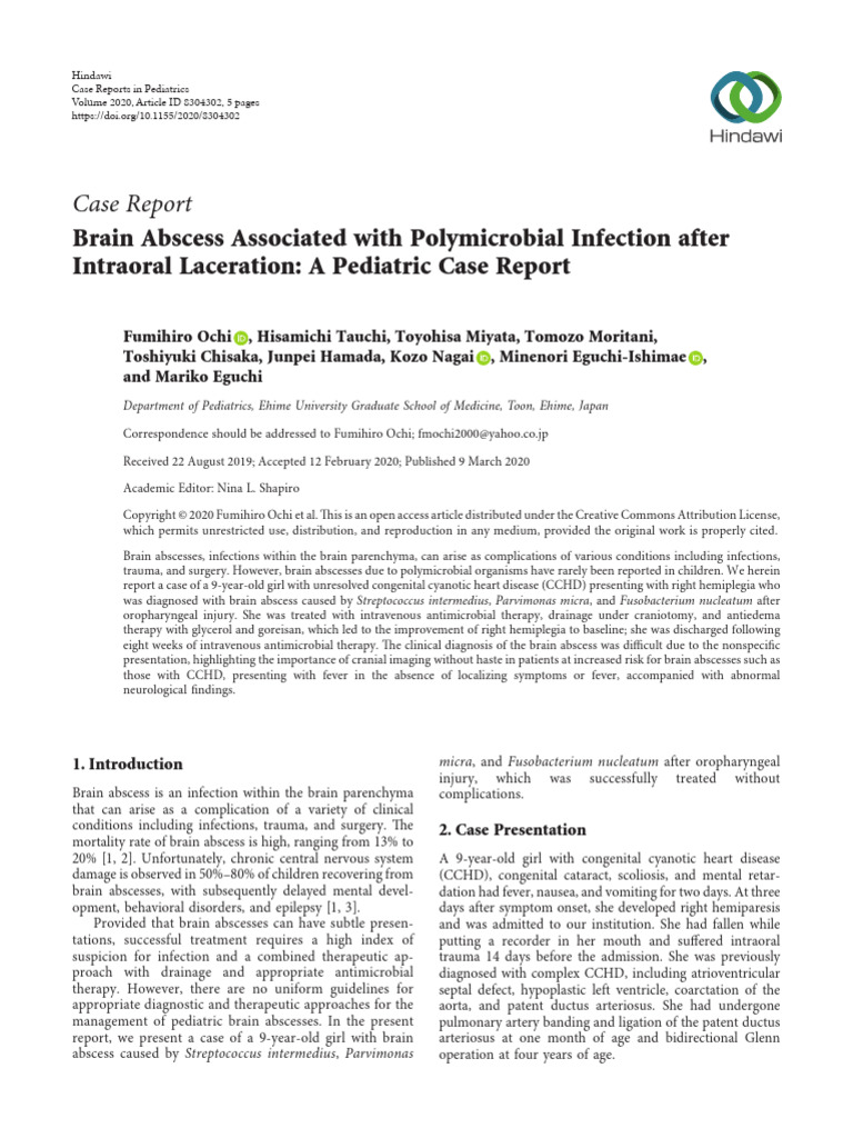 Brain Absess in Child | PDF