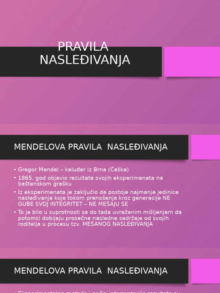 Pravila Nasljedjivanja | PDF