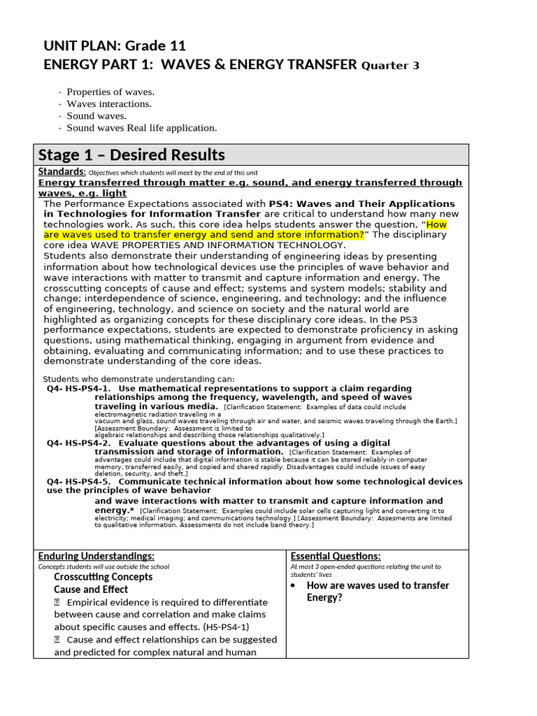 Science Grade 11 Unit 3. Physics | PDF