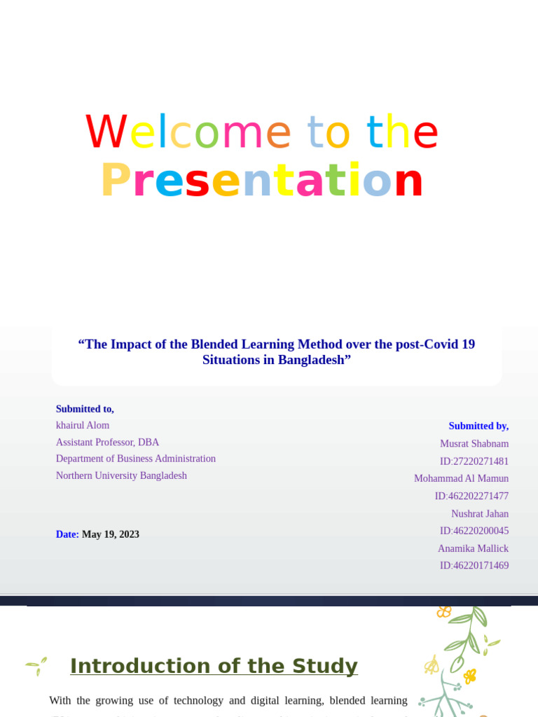 Presentation on BL Learning | PDF