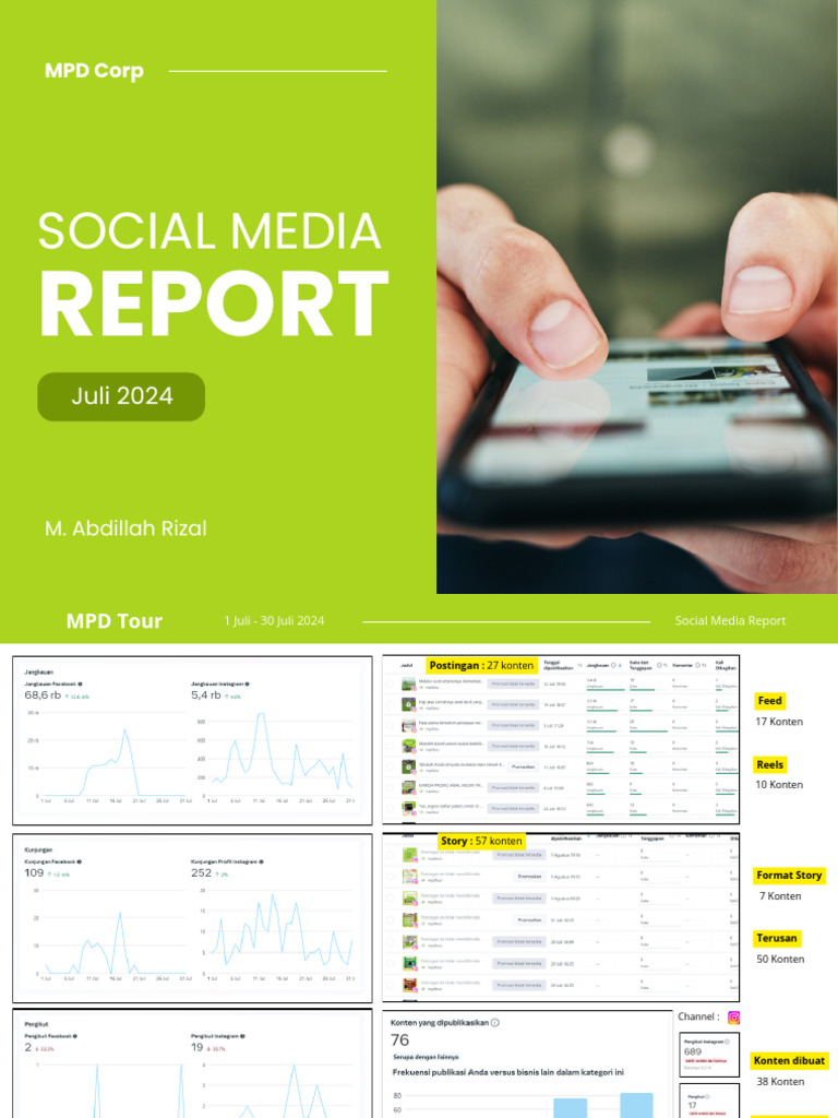 Laporan Socmed Bulan Juli | PDF
