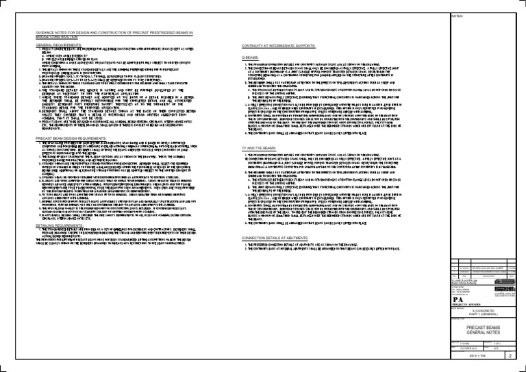 Notes:: Precast Beams General Notes | PDF | Precast Concrete | Masonry