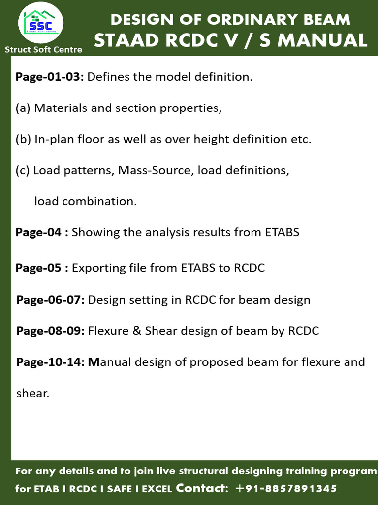 ? (STAAD RCDC VS MANUAL) ORDINARY BEAM DESIGN | PDF