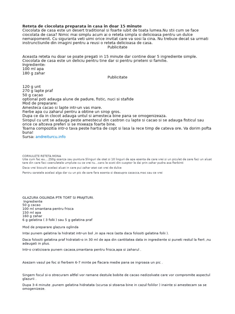 Retete Prajituri | PDF