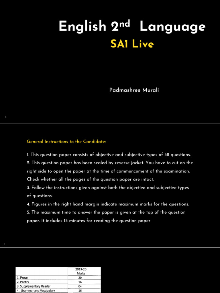 English 2nd Language - Presentation | PDF | Question | Teaching Methods ...