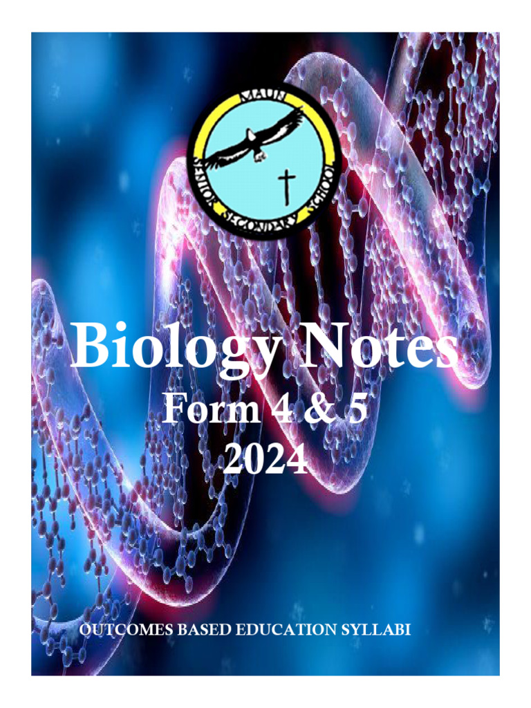 Obe Biology Notes - Form 4 and 5 - 2024 | PDF