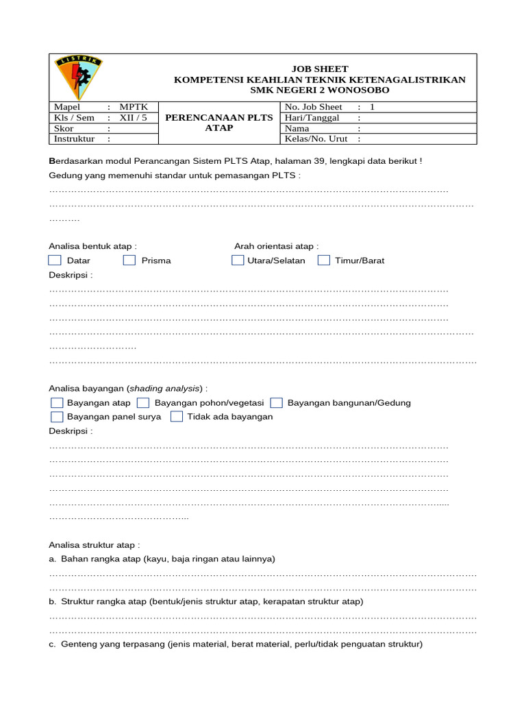 Tugas 1. Perencanaan PLTS Atap | PDF