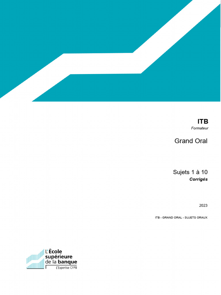 Livret Des 10 Sujets Avec Corrigé | PDF