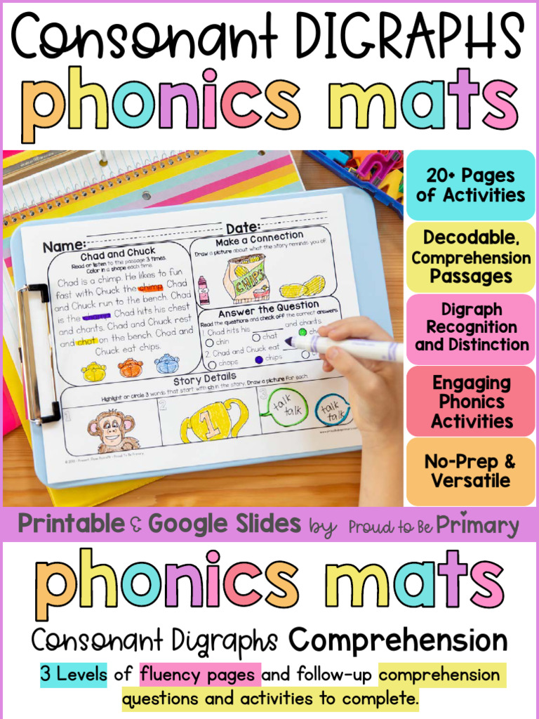 Consonant Digraphs Phonics Mats Preview PTBP | PDF