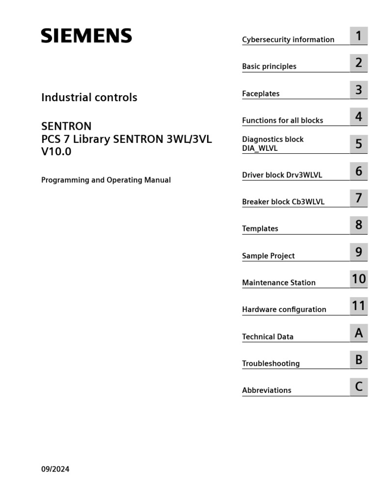 Programming and Operating Manual For The "PCS 7 Library SENTRON 3WL/3VL ...