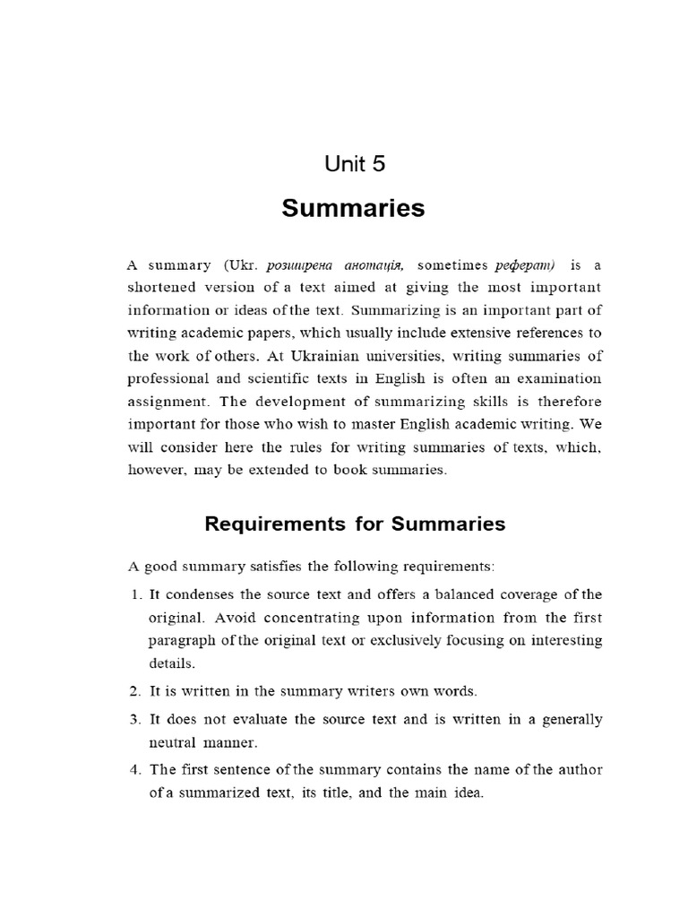 Summaries - Theory | PDF