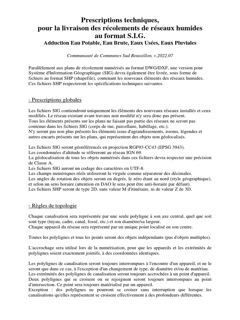 CCSR SIG Prescriptions Techniques 2022 07 | PDF