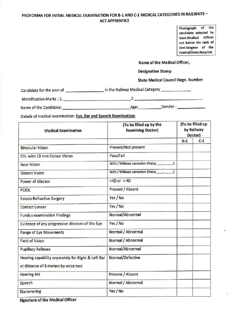 Medical Certificate SWR | PDF
