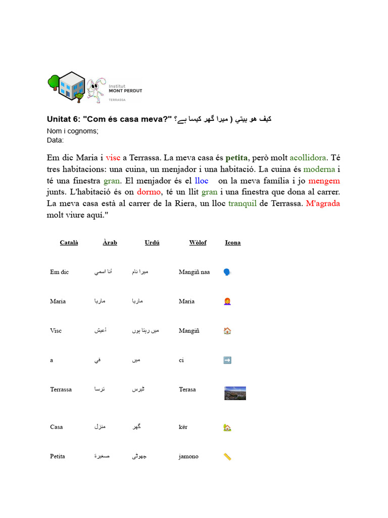 Unitat 6."com És Casa Meva ? " | PDF