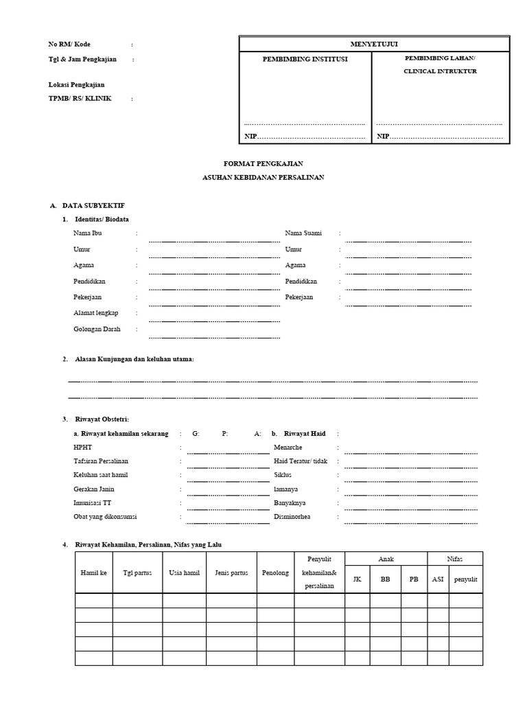 Format - Persalinan - STR - 2024 | PDF