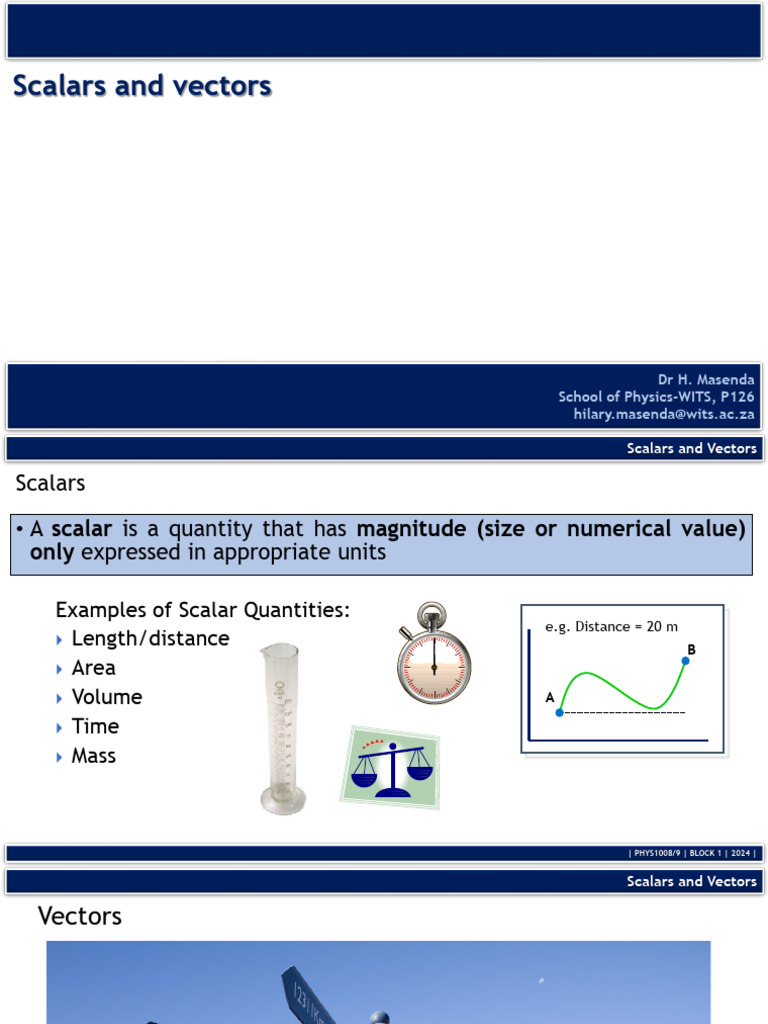 1 2+Scalars+and+Vectors HM | PDF