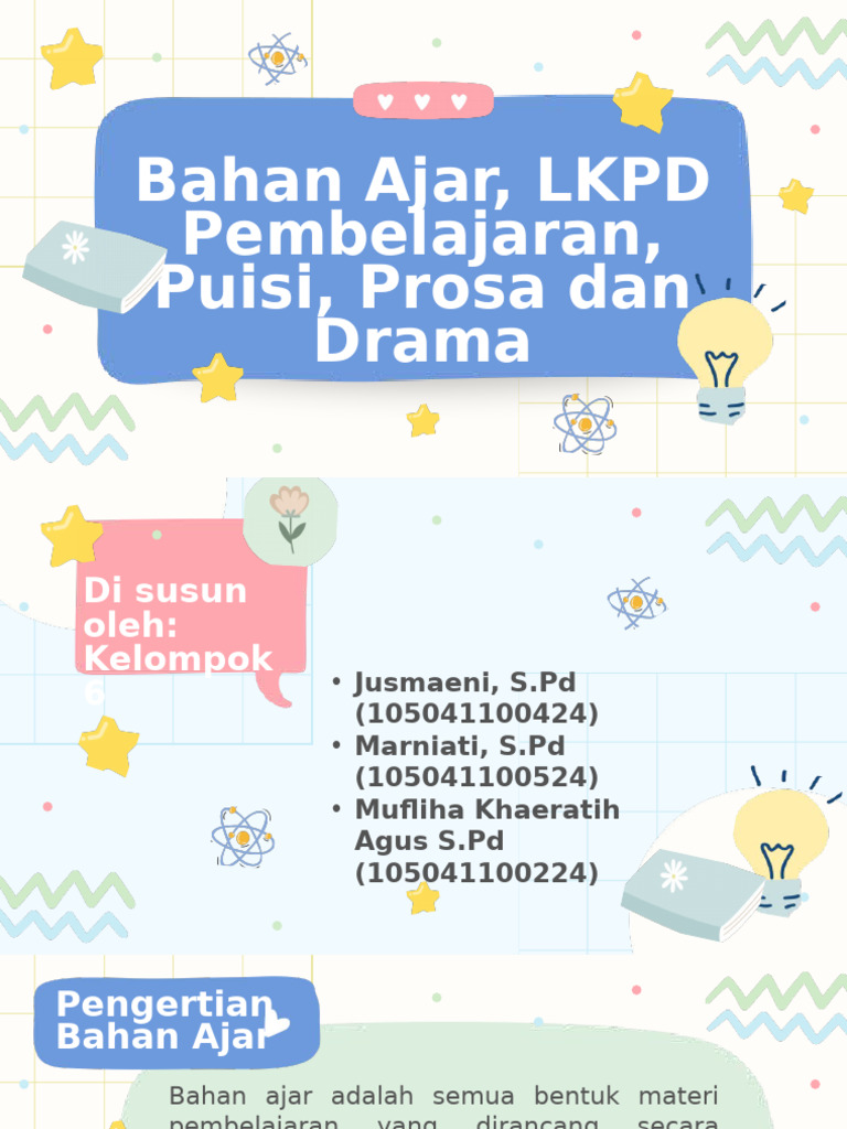 Bahan Ajar, LKPD Pembelajaran, Puisi, Prosa Dan Drama | PDF