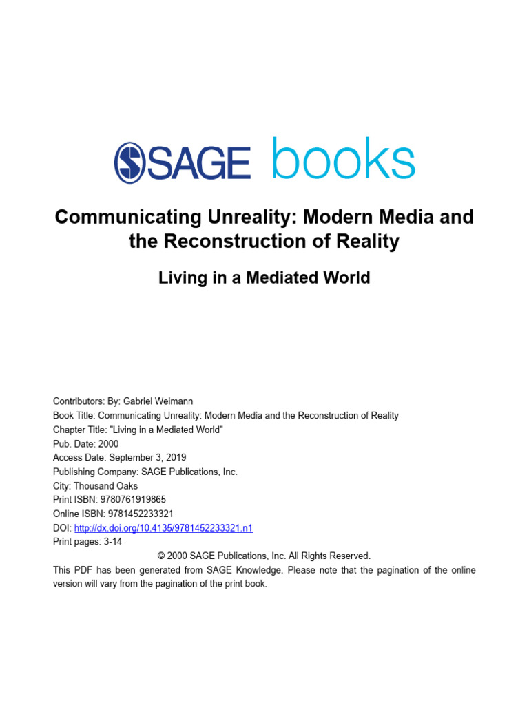 Living in A Mediated World | PDF