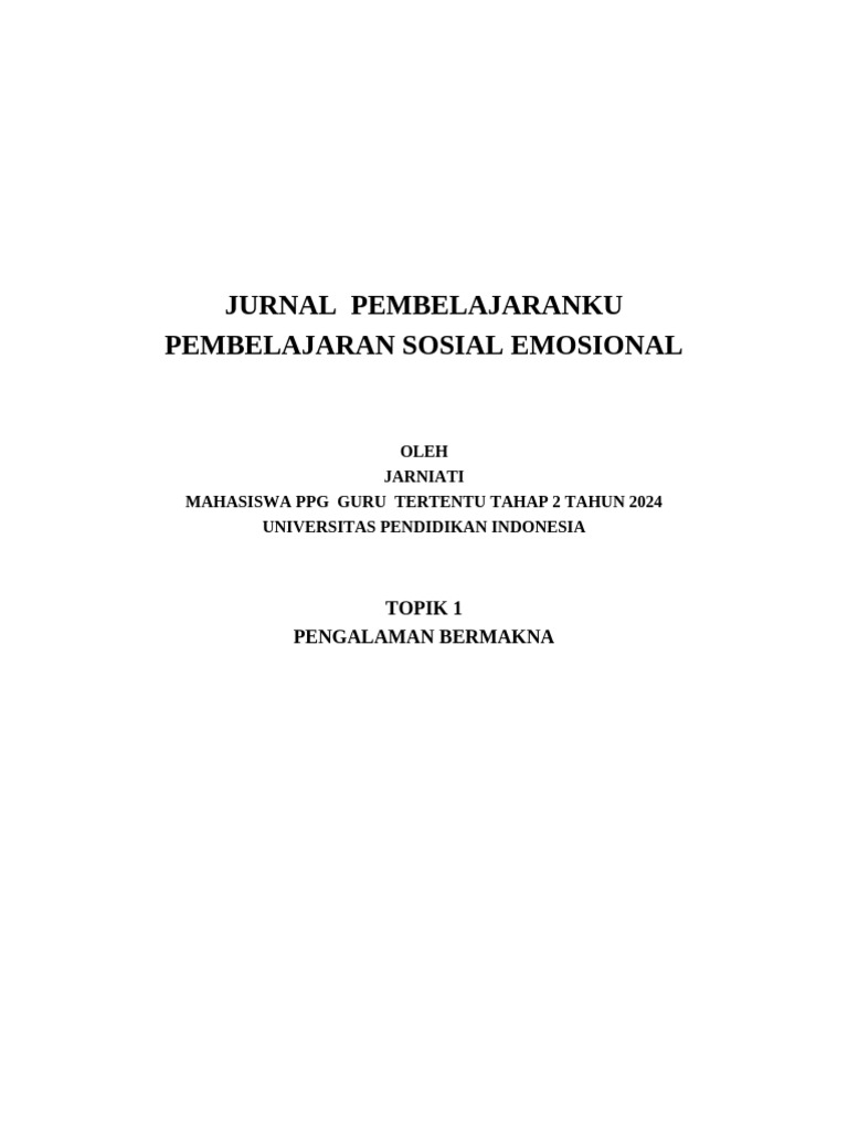 Jurnal pembelajaranku Modul 2.PSE | PDF