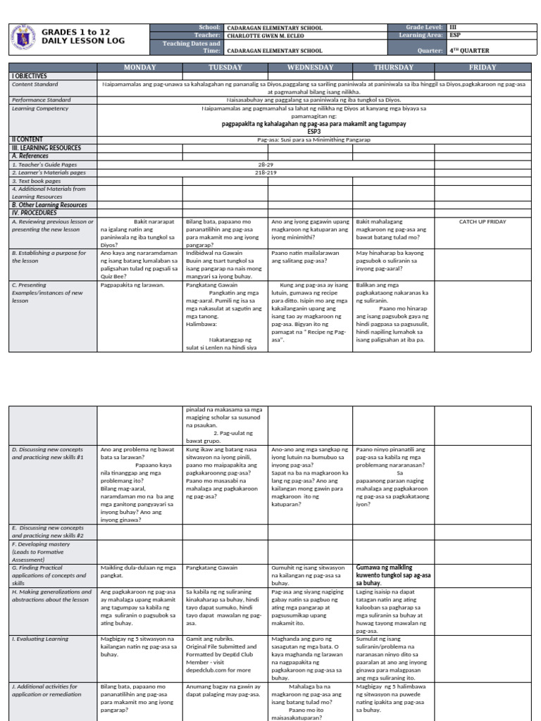 DLL_ESP 3_Q4_W3 (1) | PDF