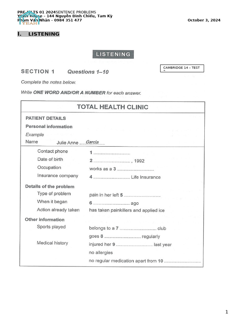 Sentence Problems - Lam | PDF