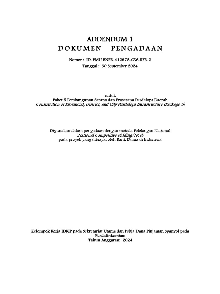 Addendum 1 Paket 5 | PDF