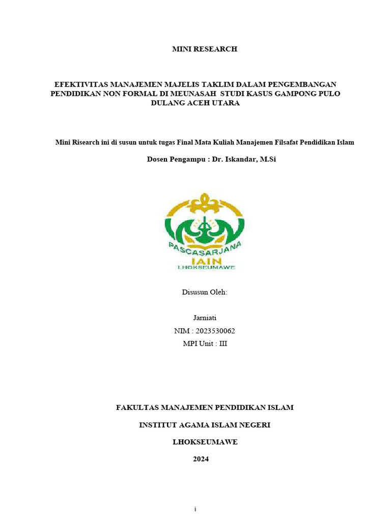 Mini Riset | PDF
