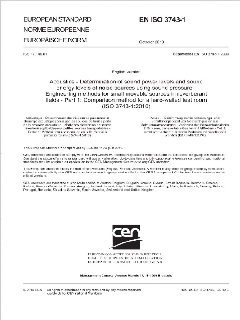En Iso 3743-1 - 2010 | PDF