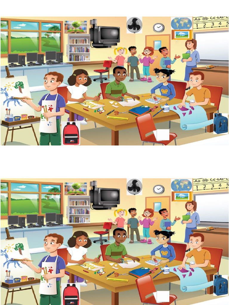 Describing Picture - Classroom | PDF
