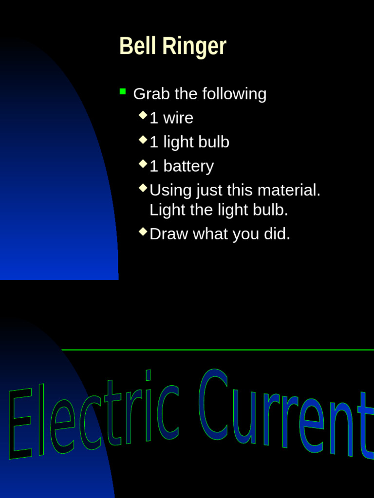 Electric Current PowerPoint | PDF